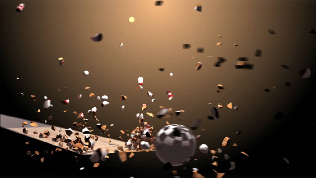 Bowling pins explode on Vimeo