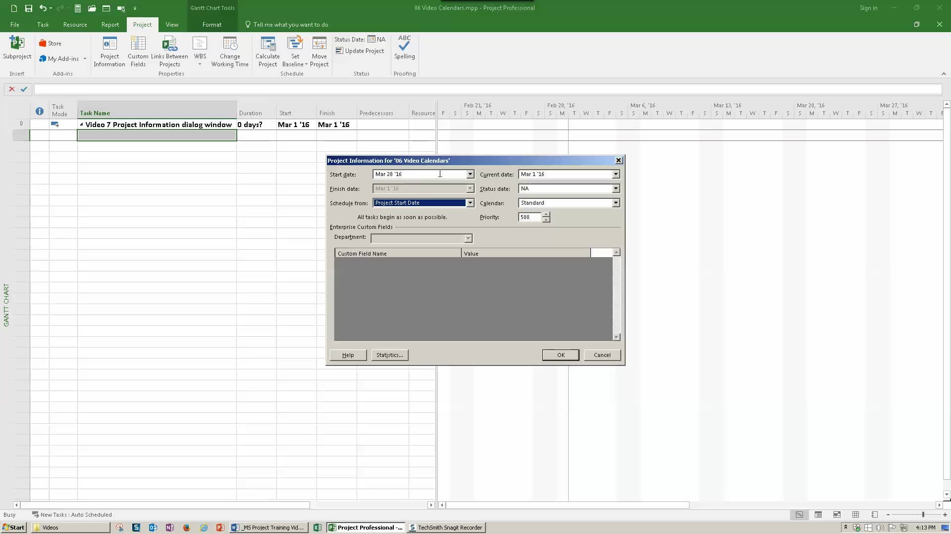 1-5 “Project Information” dialog window on Vimeo