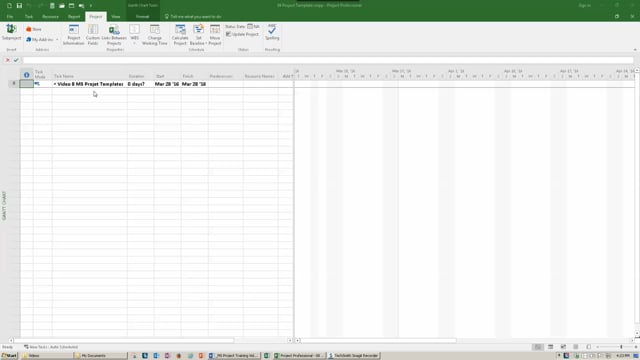 1-7 MS Project Templates in Getting Started with Microsoft Project on Vimeo