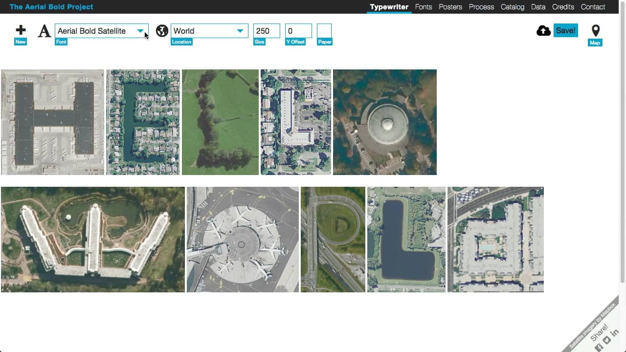 Aerial Bold Typewriter on Vimeo