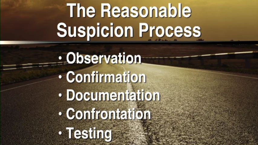 Supervisor Training - The Reasonable Suspicion Process Part I on Vimeo