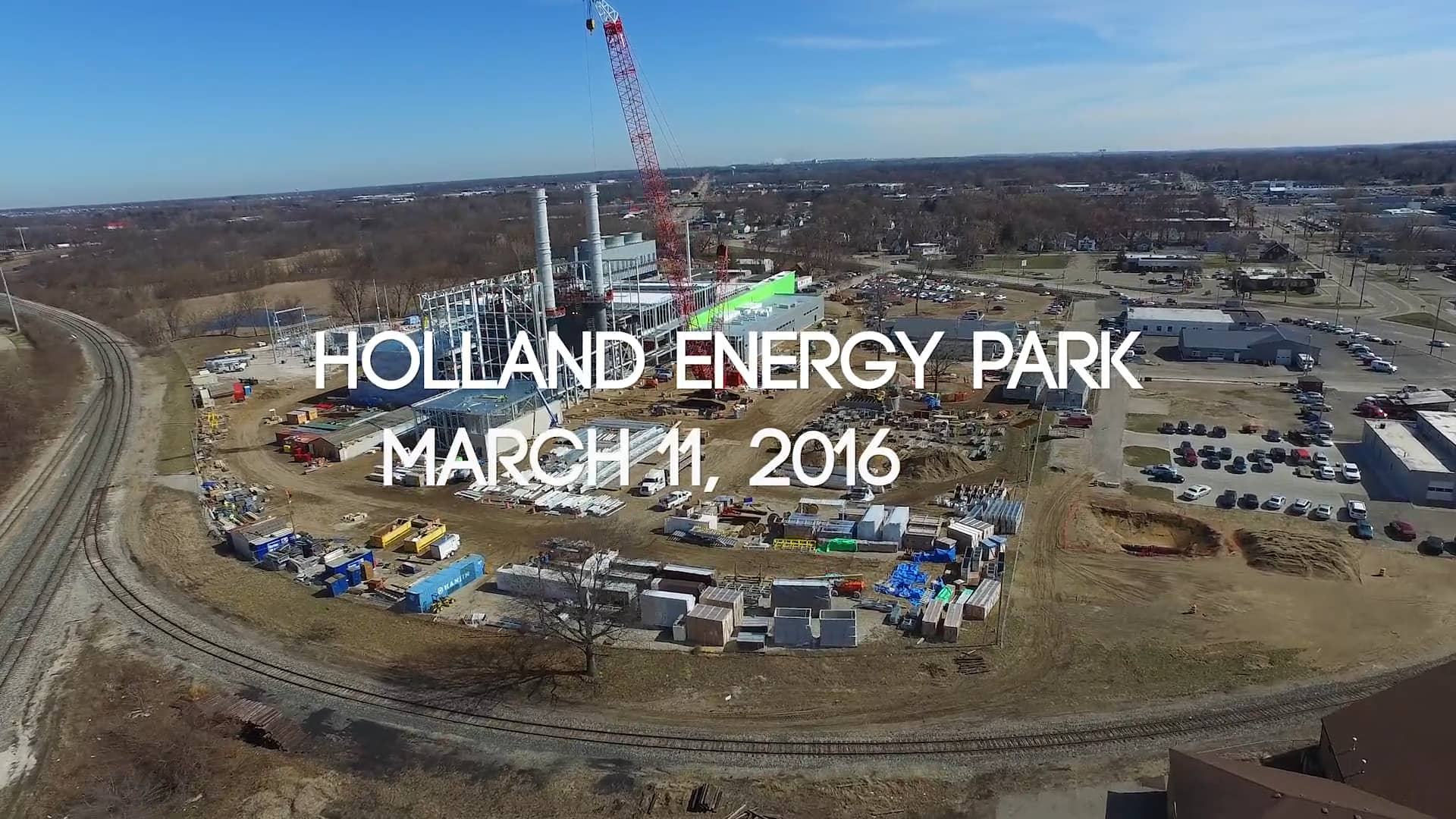 Holland Energy Park in Holland, MI - new construction Drone video – filmed March 11, 2016 by ...