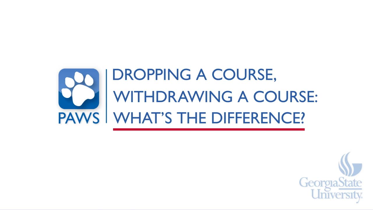 Dropping a Course, Withdrawing a Course: What is the Difference? on Vimeo