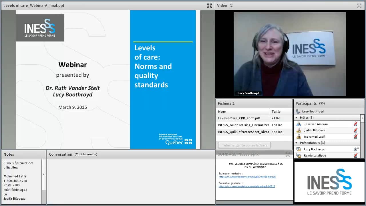 INESSS_Levels care: Norms and quality standards on Vimeo