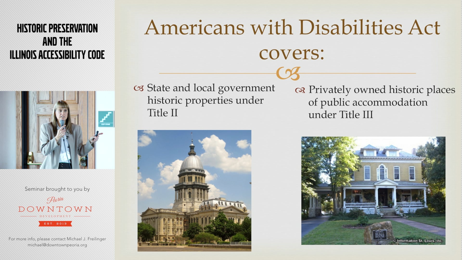 Historic Preservation and the Illinois Accessibility Code on Vimeo