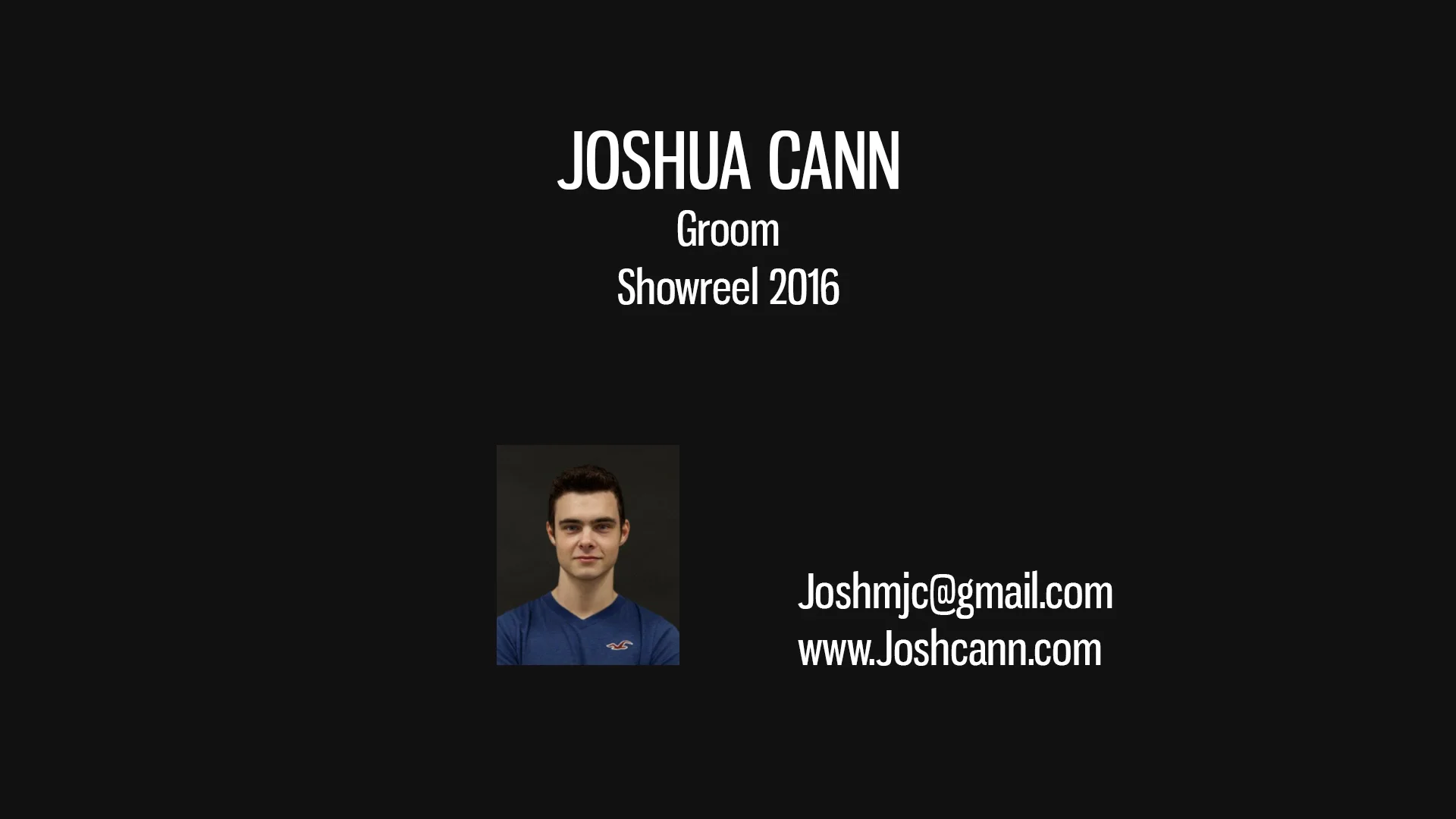 Josh Cann Groom Showreel 2016 on Vimeo