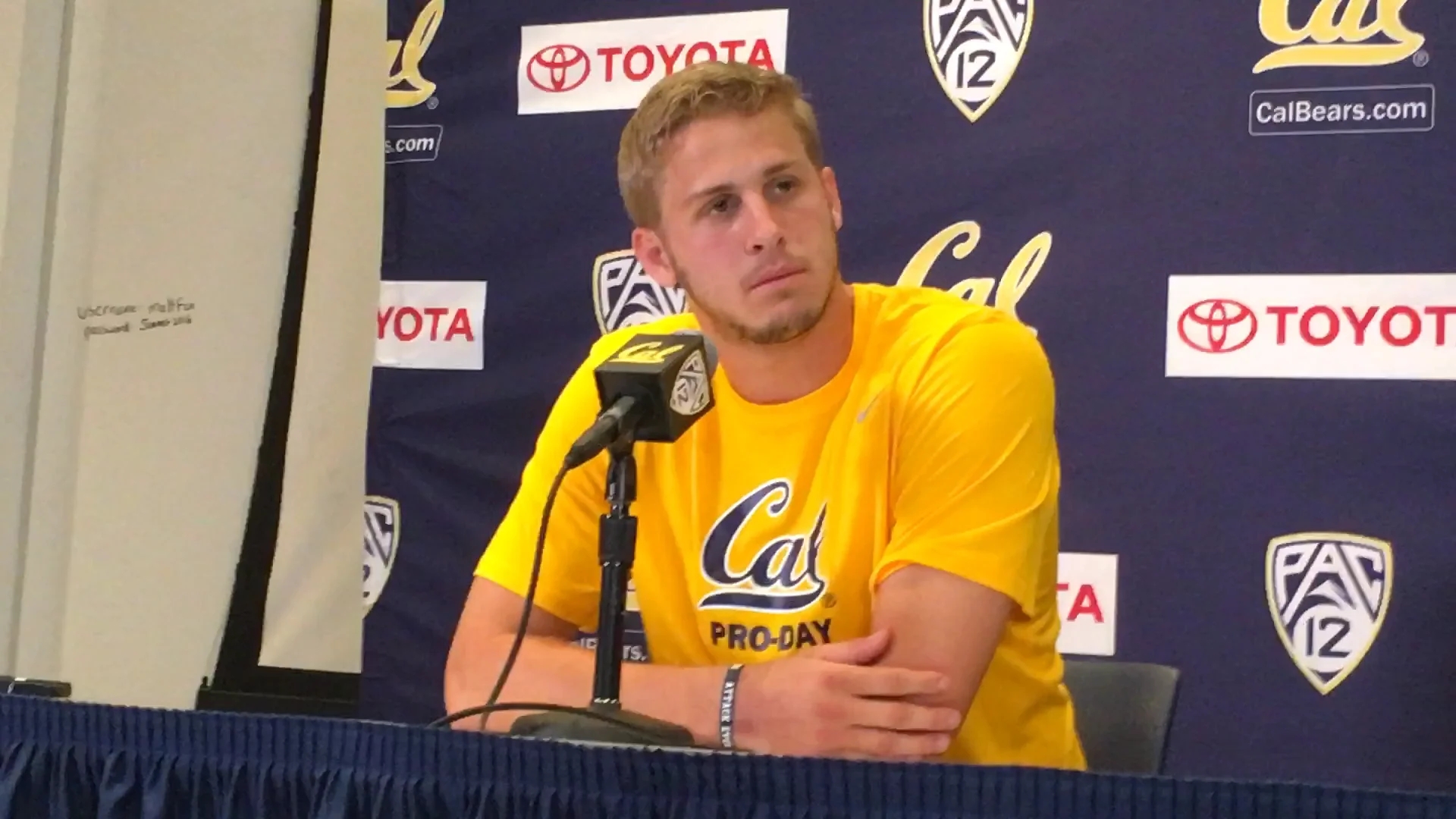 Jared Goff addresses the media after his Cal Pro Day workout. on Vimeo