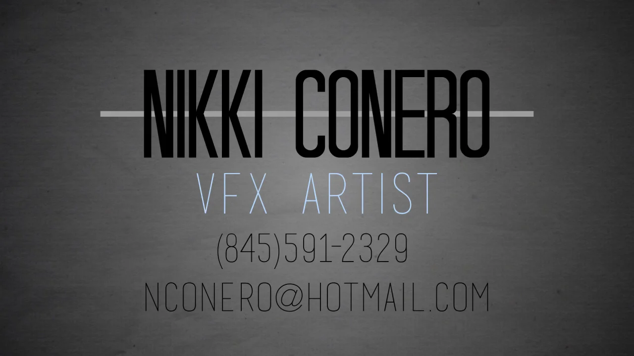 Nikki Conero VFX Reel: Spring 2016 on Vimeo