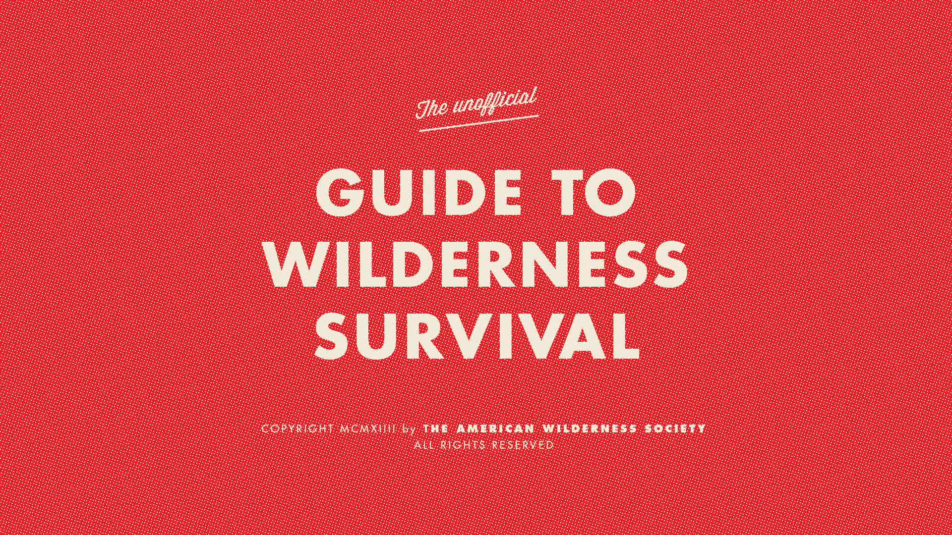 Guide to Wilderness Survival on Vimeo