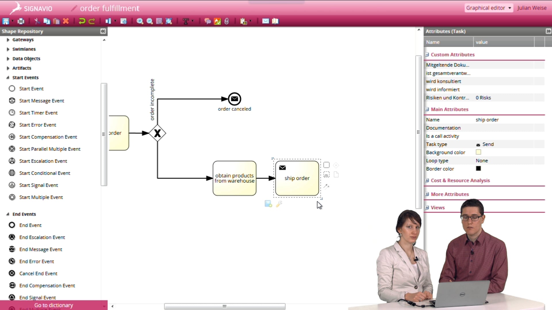 Introduction into the Signavio process editor | BPMN Meets DMN: