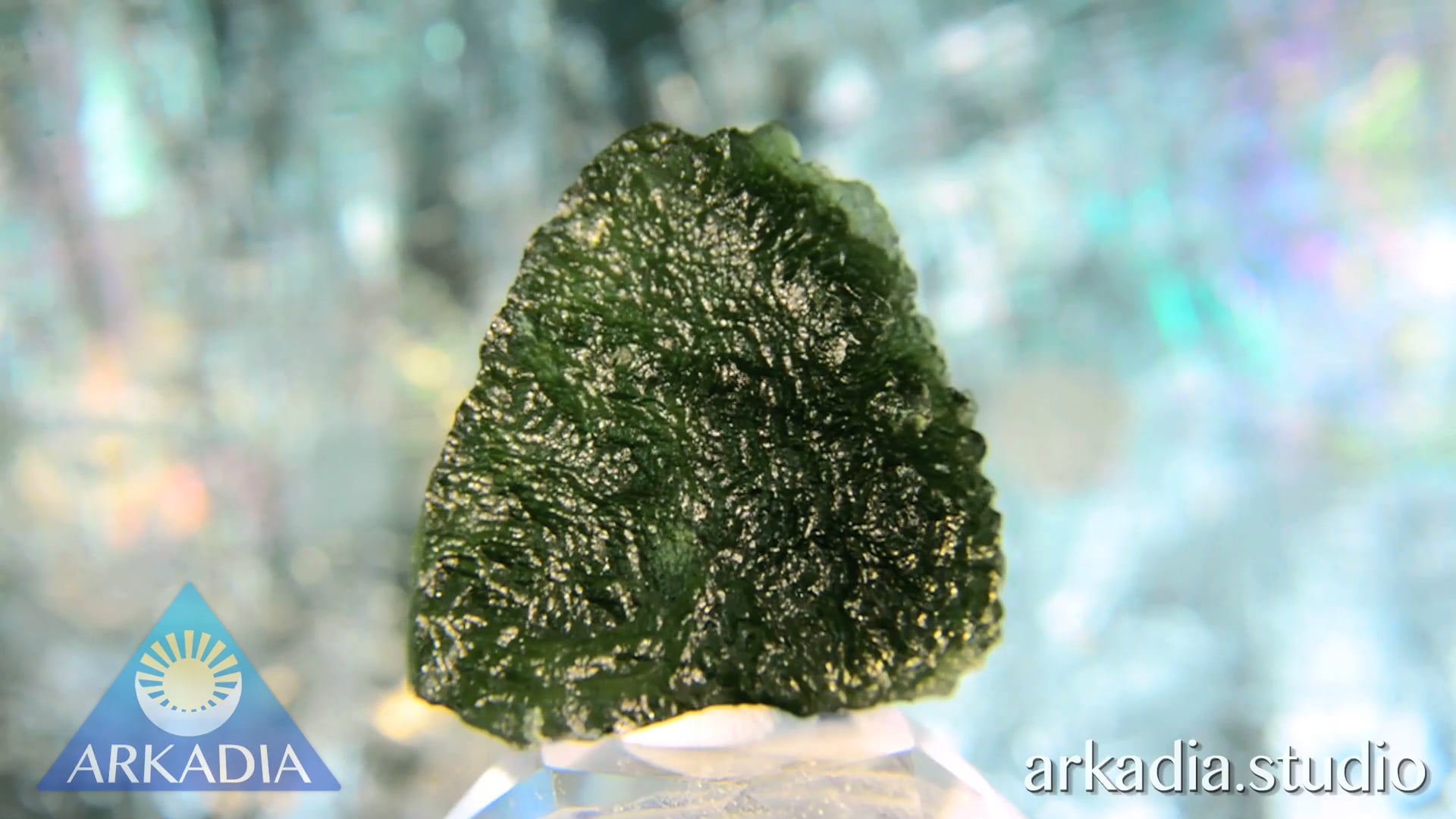 Large Translucent Pyramid-Shaped Moldavite 17.1g on Vimeo