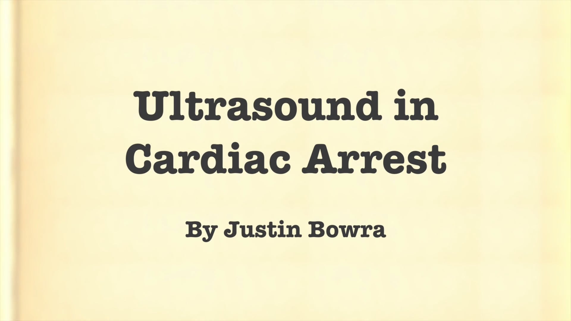 6 Ultrasound and Advanced Life Support by Justin Bowra on Vimeo