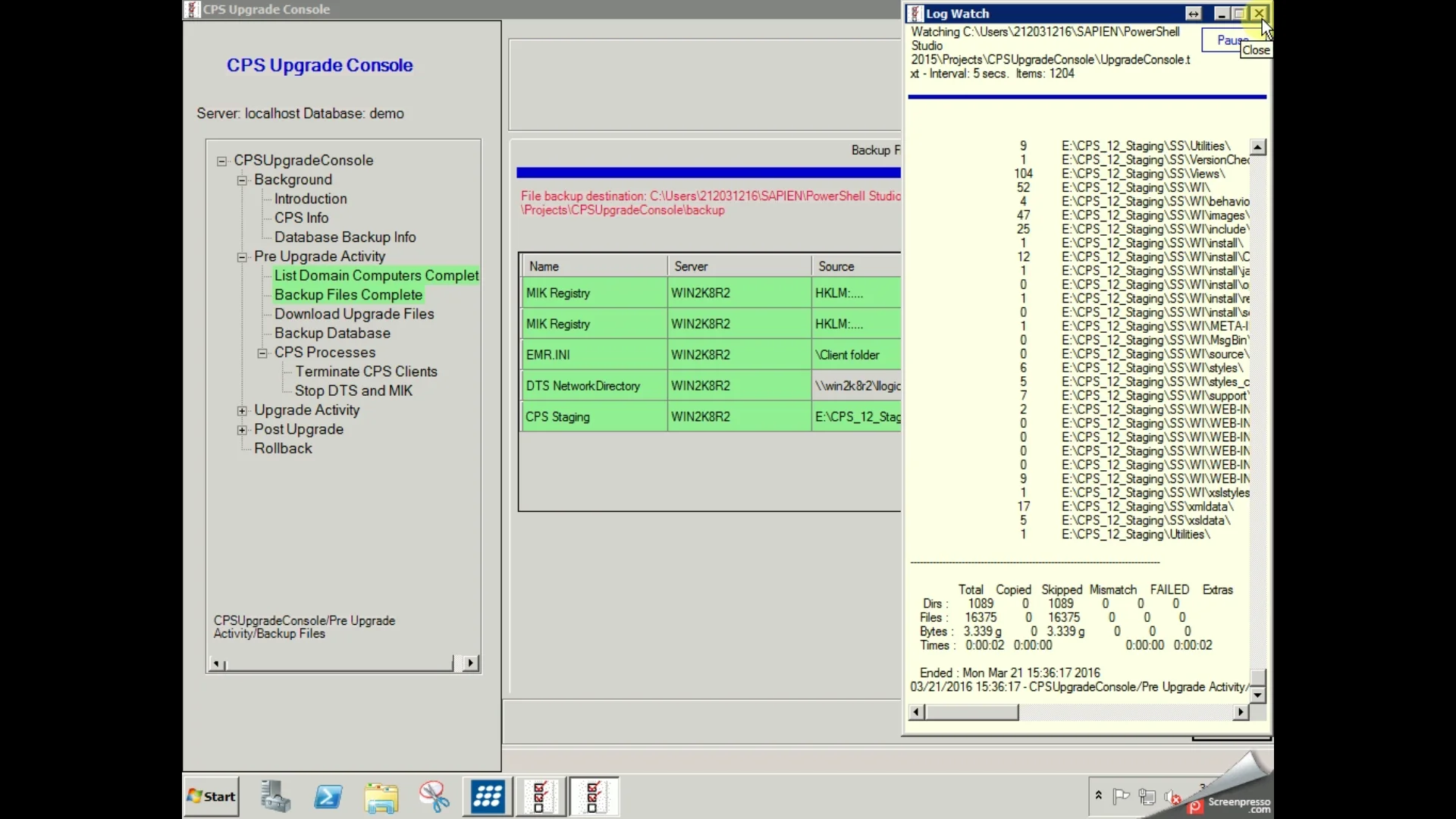 CPS Upgrade Console Demo on Vimeo