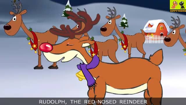 Rudolph The Red-Nosed Reindeer - Christmas Songs With Lyrics For Kids By ZippyToons on Vimeo