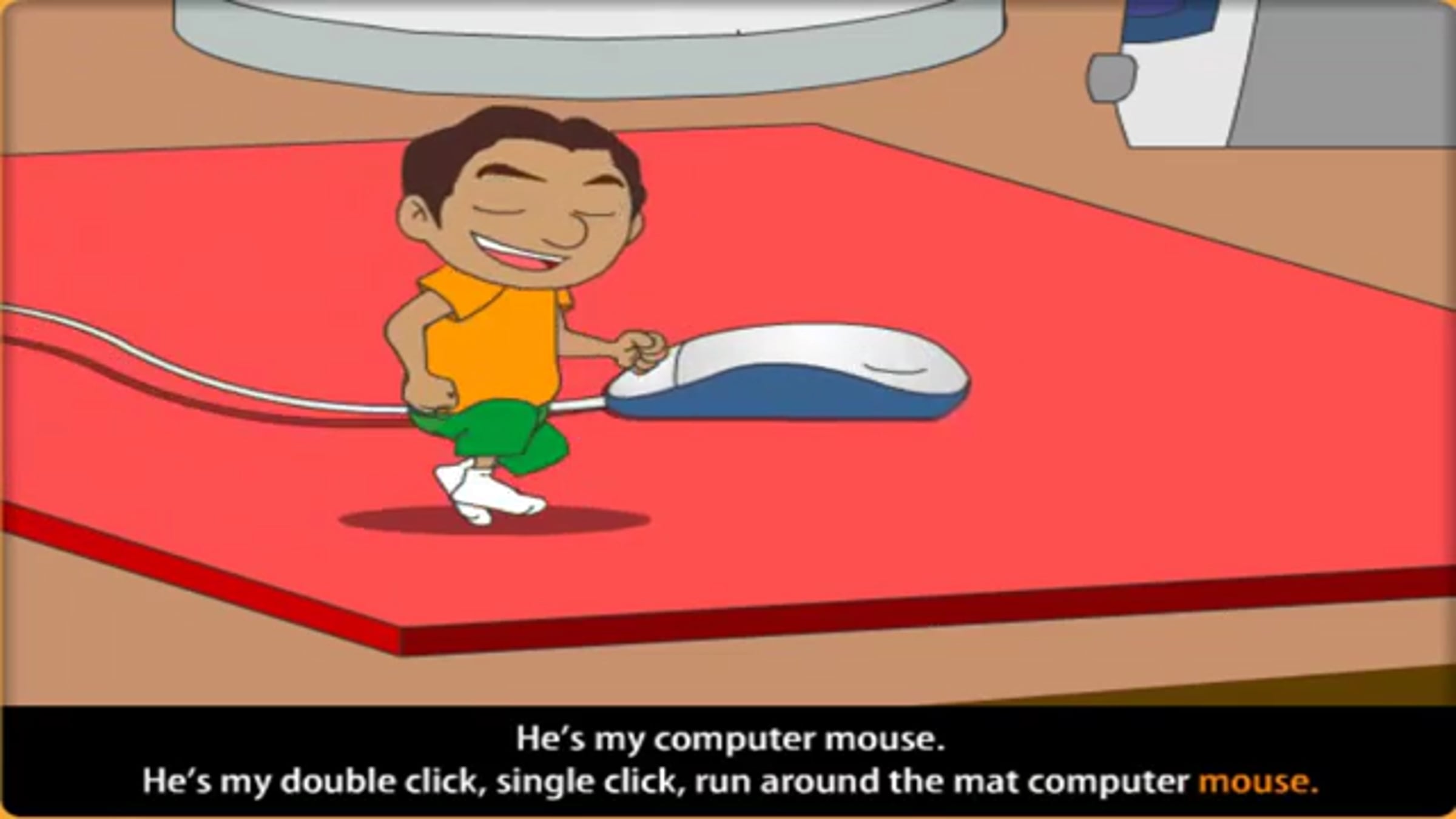 Learn English Kids - Song For Kids - ♫ My computer mouse ♫ (with lyrics)