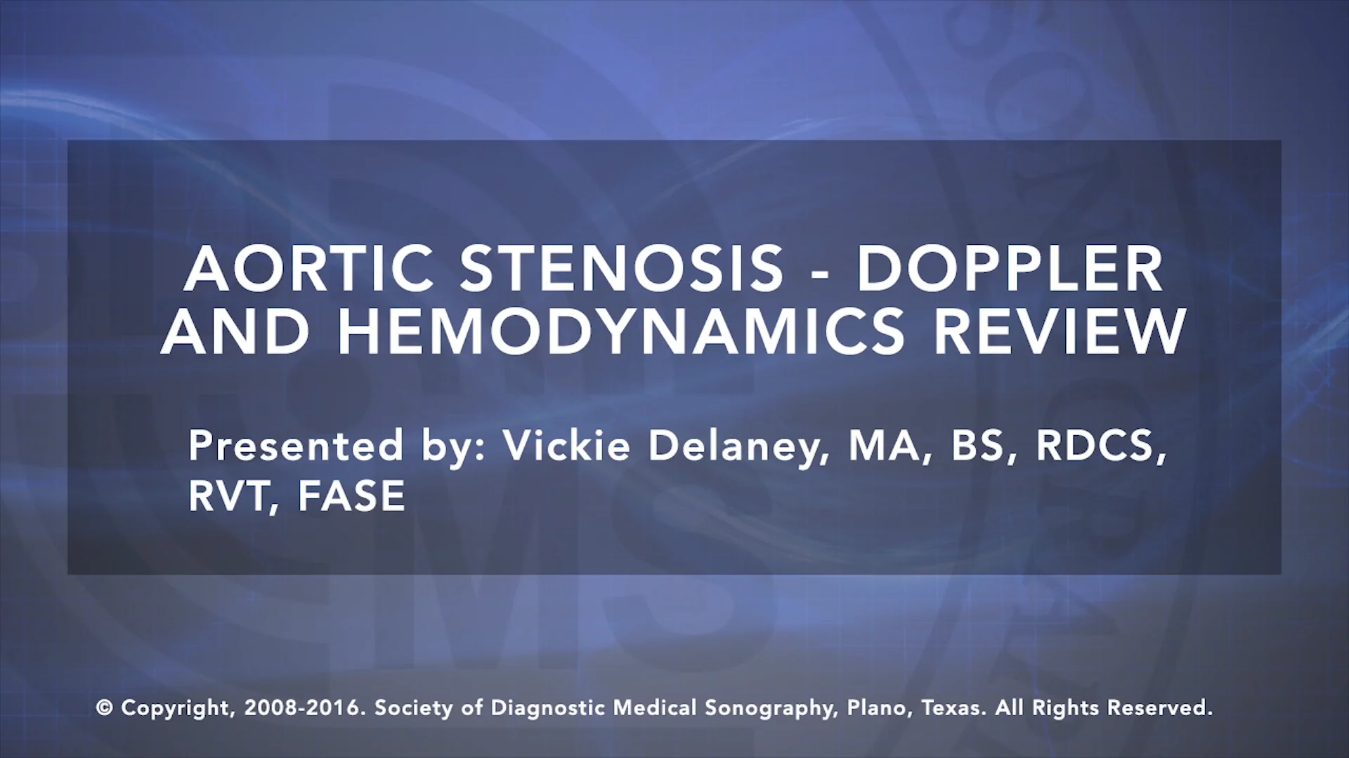 March 2016 Aortic Stenosis Doppler Hemodynamics Review Delaney - Full ...