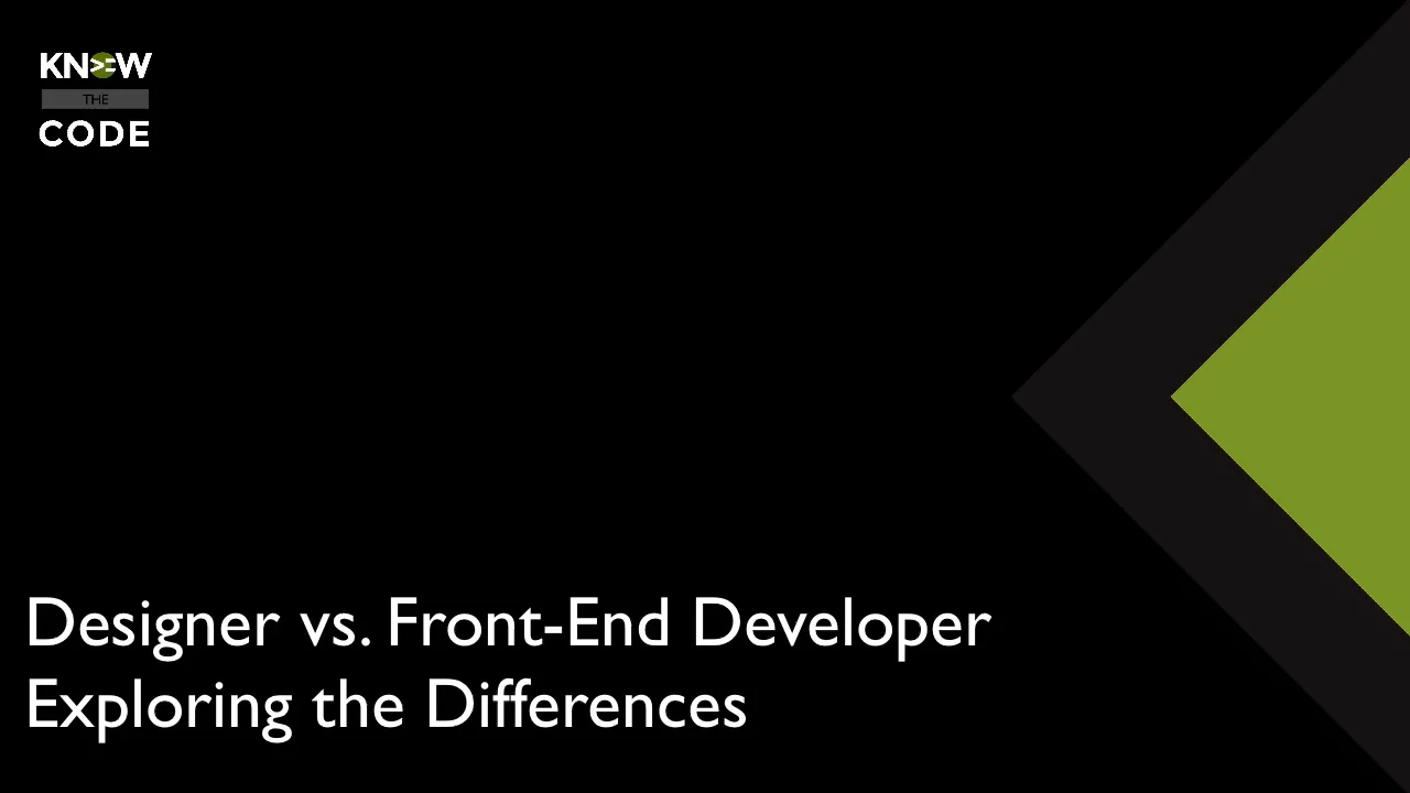 Designer vs. Front-End Developer - Exploring the Differences on Vimeo