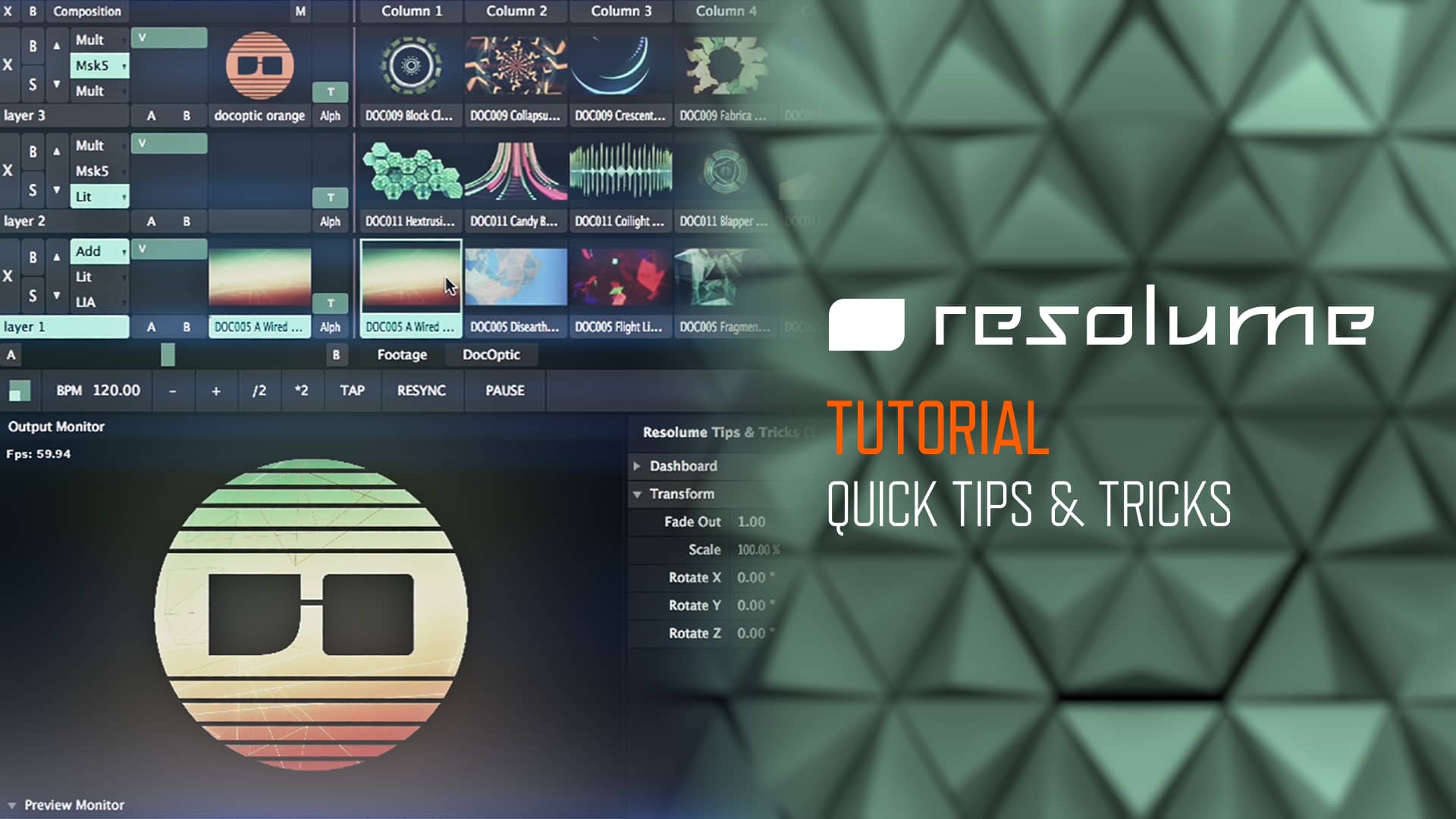 Resolume Arena & Avenue Tutorial: Quick Tips & Tricks on Vimeo