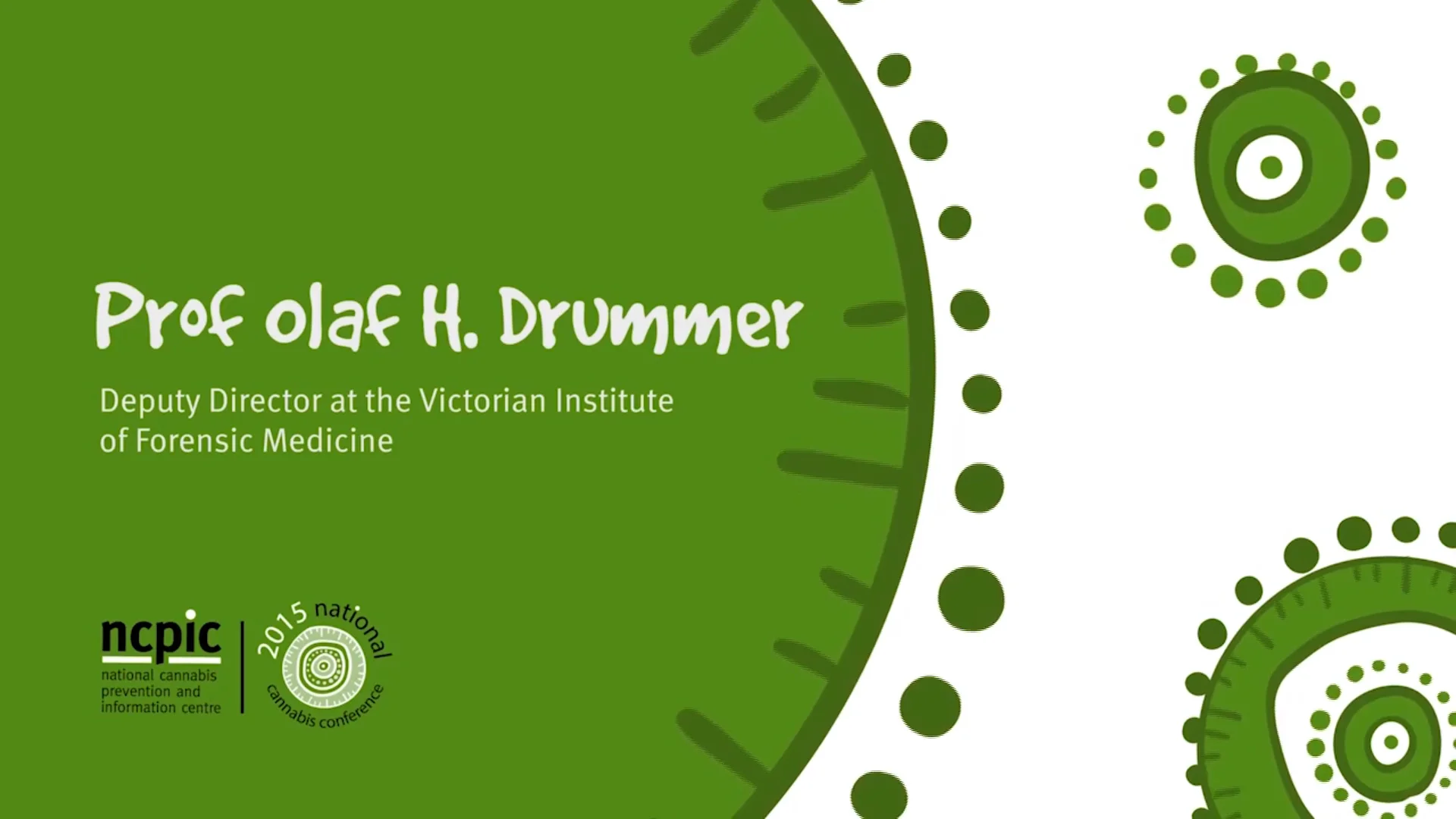 Cannabis Conference - Professor Olaf Drummer on Vimeo