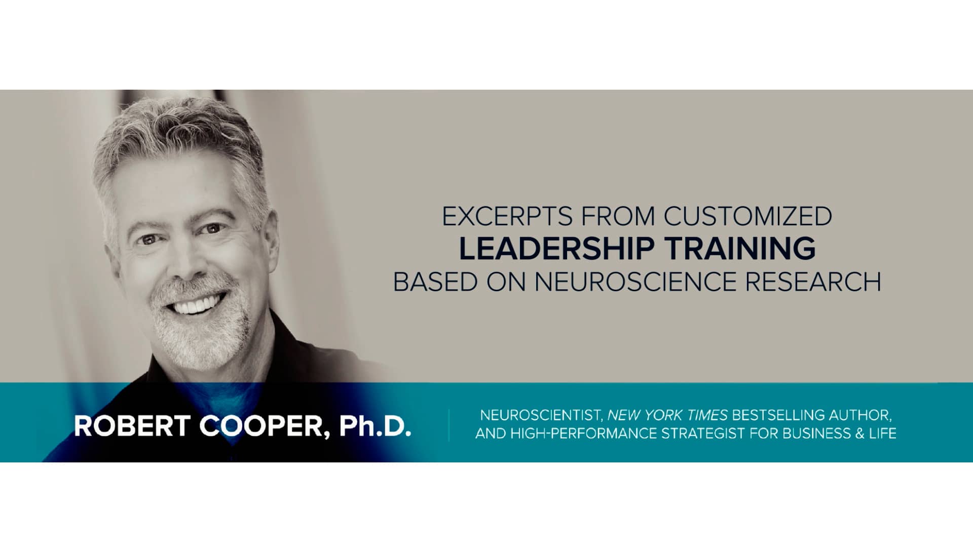 Robert Cooper Ph.D. - Leadership Training (Highlights) on Vimeo