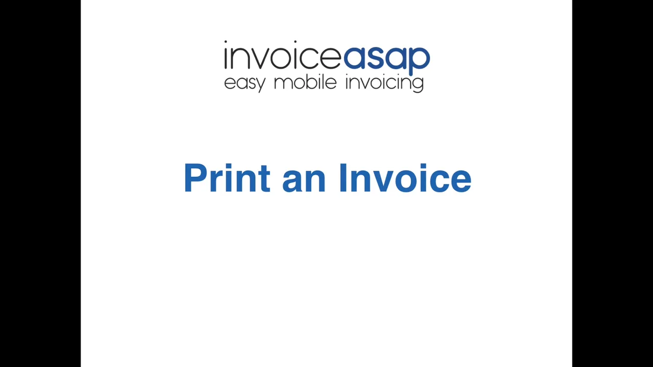 How to Print an Invoice on Vimeo