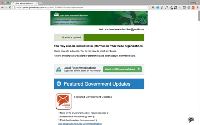 GovDelivery Training for the Natural Resources Conservation Service on ...