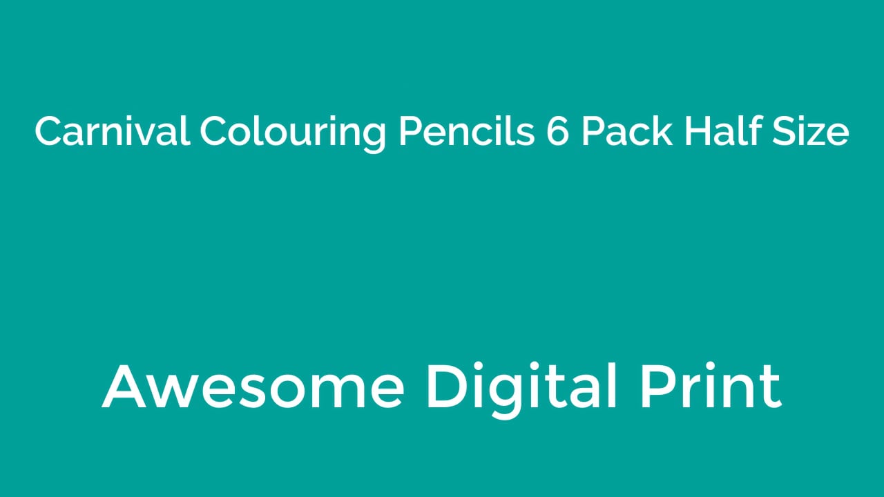 Carnival Colouring Pencils 6 Pack Half Size Low Quantity, Express ...
