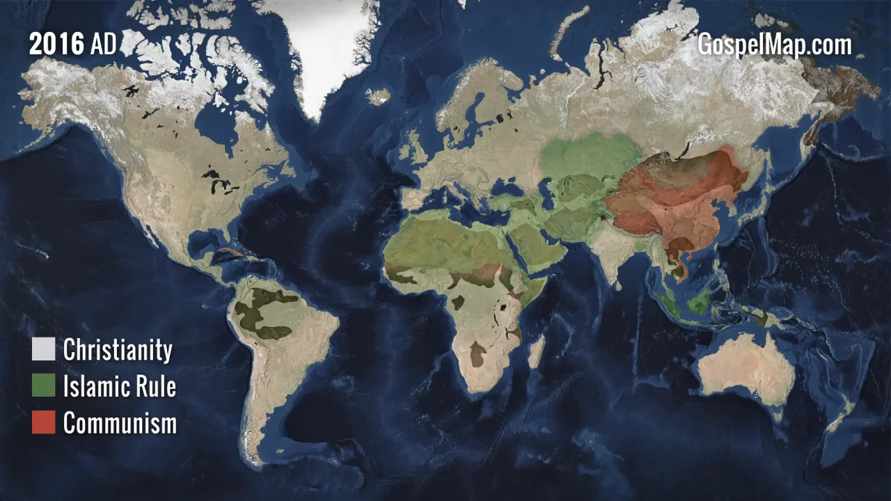 Christianity Spread Map