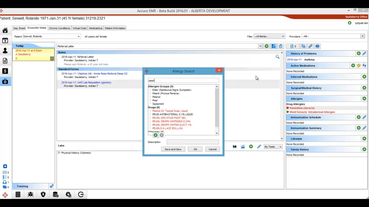 Accuro®EMR: Manage Allergies Feature Permission on Vimeo