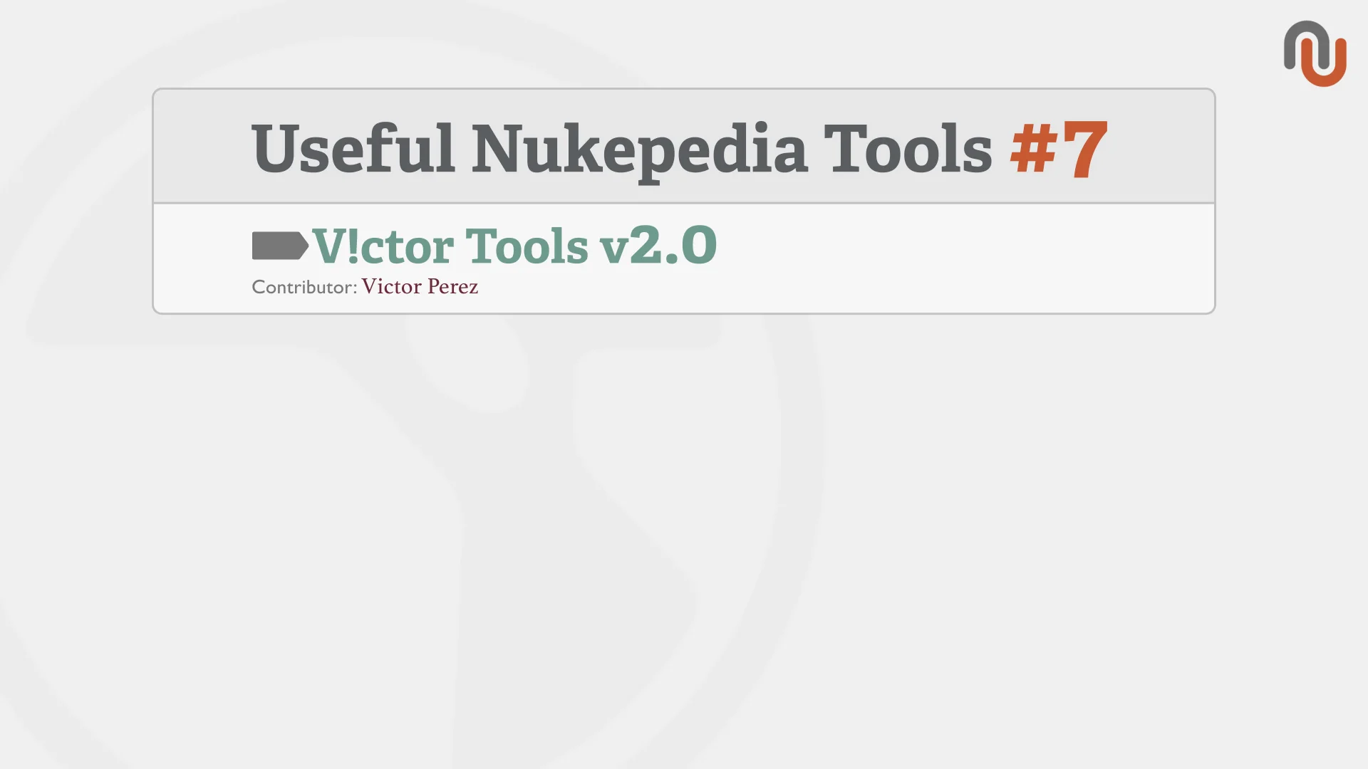 Useful Nukepedia Tools 07 in Nukepedia on Vimeo