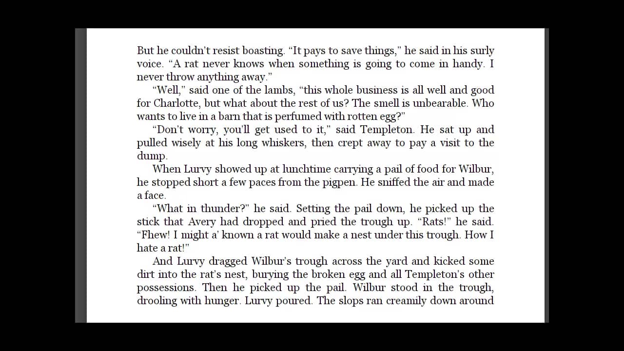 Charlottes Web_Chapter 10 on Vimeo