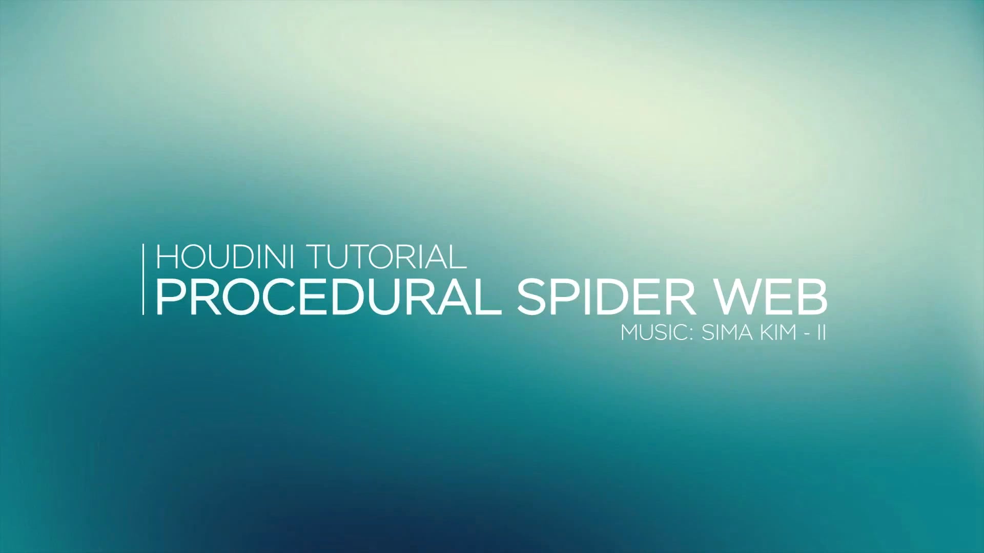 Procedural Spider Web | Houdini Tutorial on Vimeo