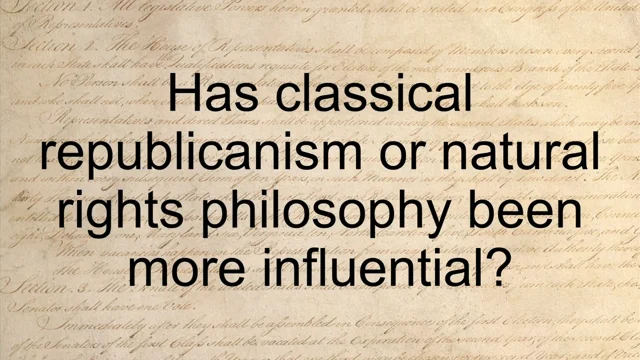 Classical Republicanism