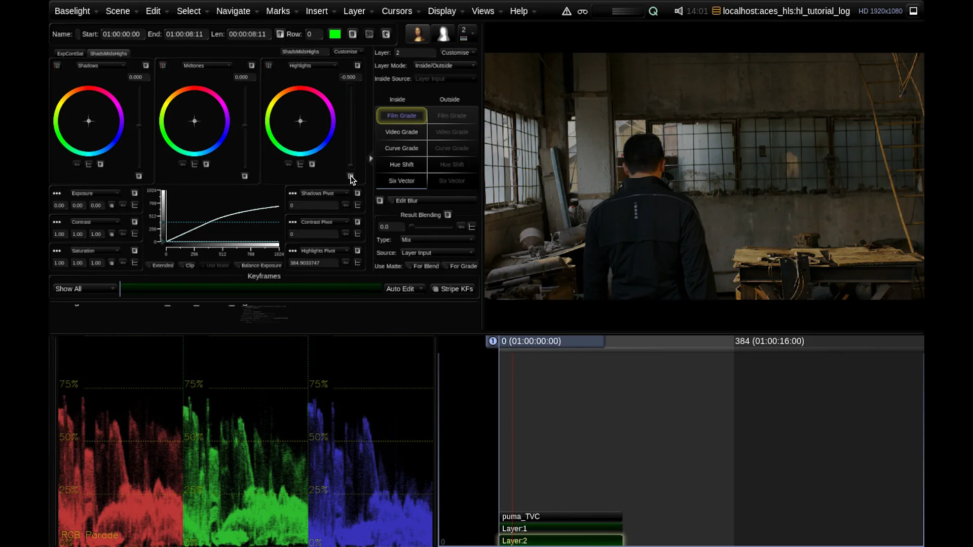 Tutorial about color grading in ACES and the theory of ACES on Vimeo