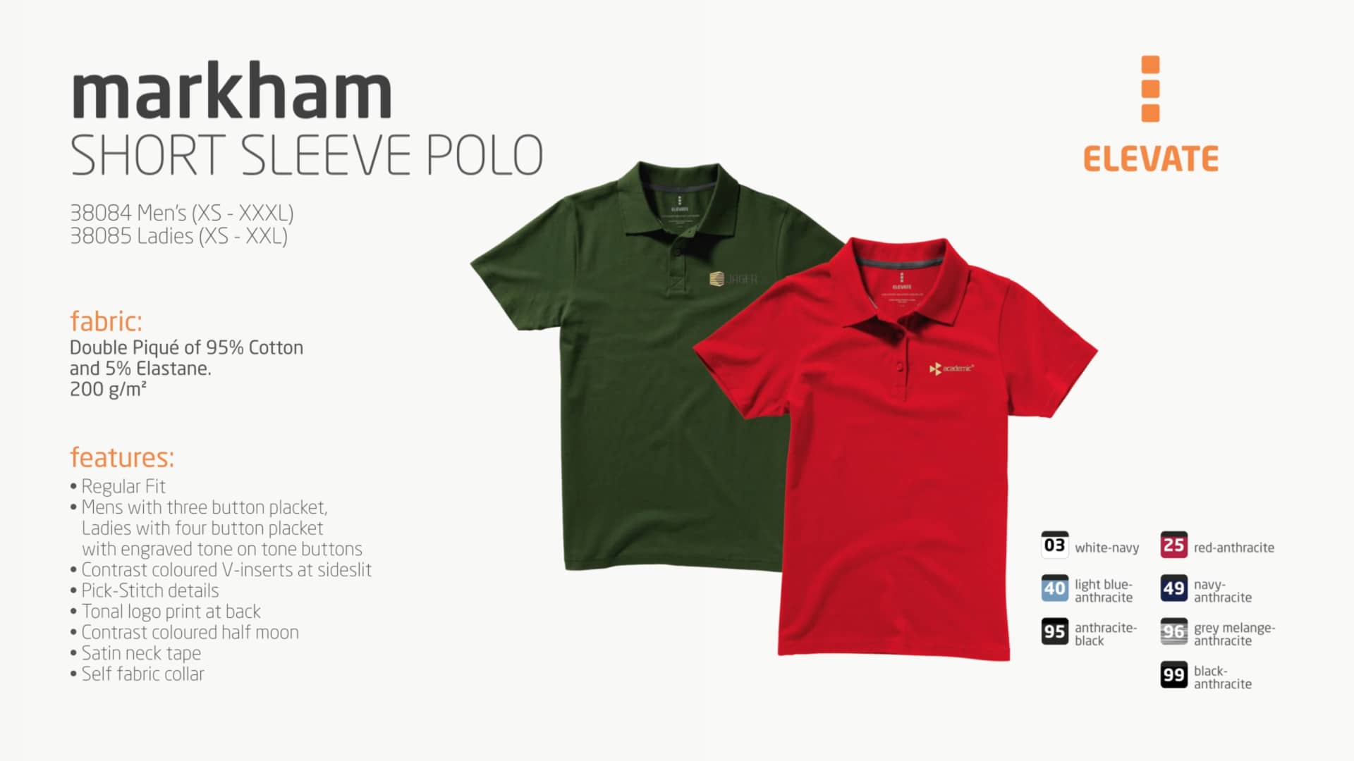 Markham short sleeve polo | 38084 - 38085 on Vimeo