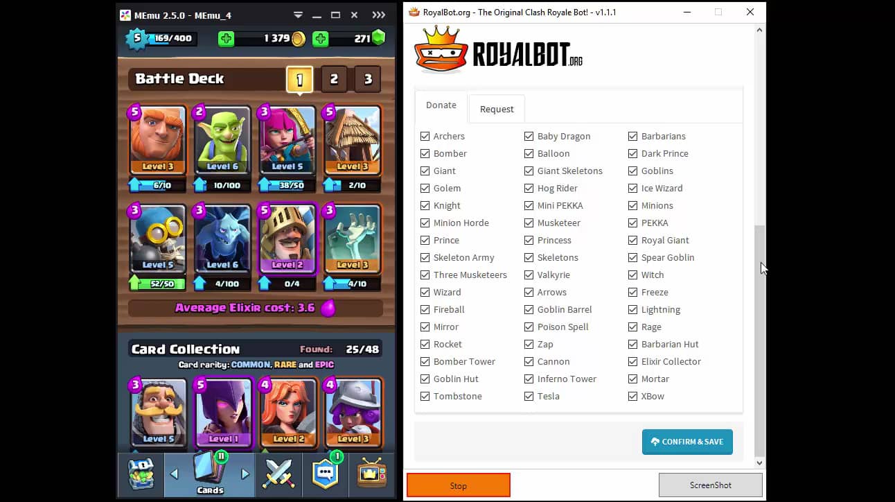Clash Royale Bot - RoyalBot.org - Initial card upgrade tests on Vimeo