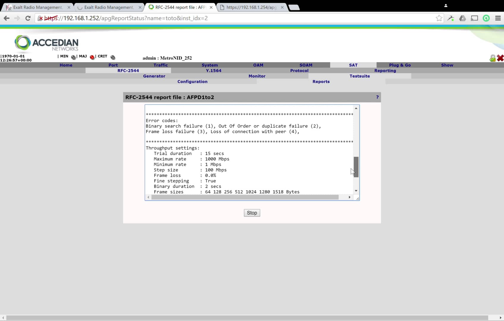Accedian MetroNID RFC2544 configuration on Vimeo
