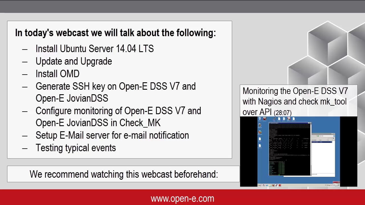 Monitoring Open-E DSS V7 and Open-E JovianDSS with Check_MK on Vimeo