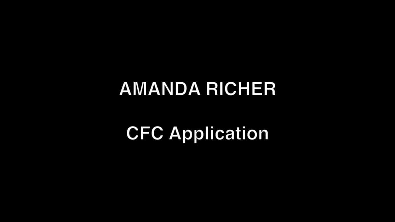 Amanda Richer - CFC Application on Vimeo