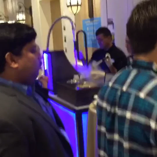 Liquid nitrogen frozen popcorn catering at an event and conference on Vimeo
