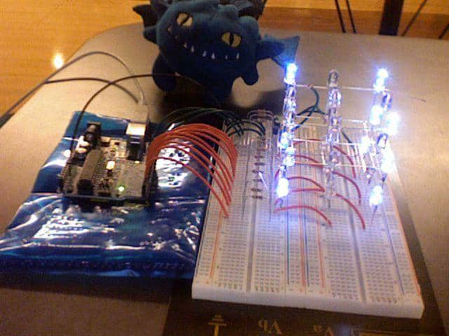 LED Cube 3x3x3 with Arduino on Breadboard on Vimeo
