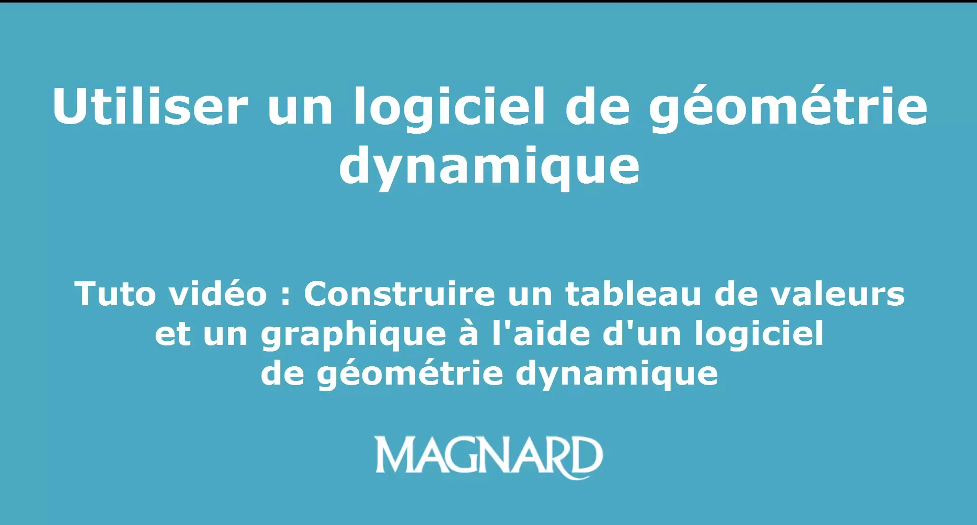 Delta Maths 4e - Tutoriels - Construire un tableau de valeurs et un ...