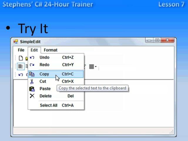 Stephens' C# Programming with Visual Studio 2010 24-Hour Trainer on Vimeo