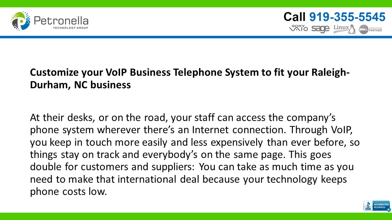 Business VOIP Telephone Systems Raleigh on Vimeo