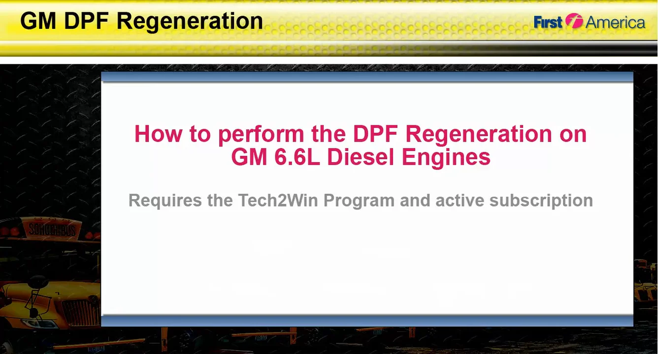 GM DPF Regeneration Procedures in First Group Vehicle Diagnostic ...