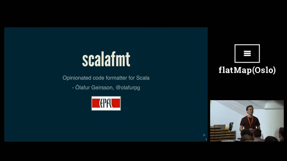 Ólafur Páll Geirsson - Automatic, opinionated code formatting with scalafmt on Vimeo