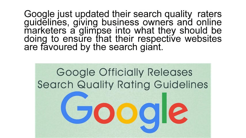 Google Updates Guidelines for Search Quality Raters on Vimeo
