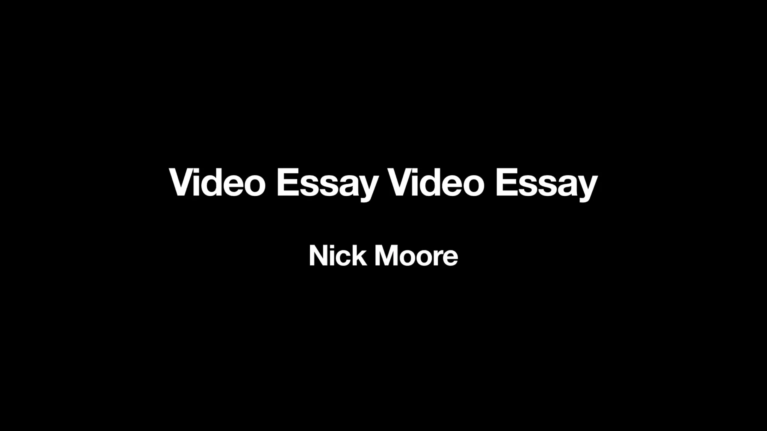 Video Essay Video Essay on Vimeo