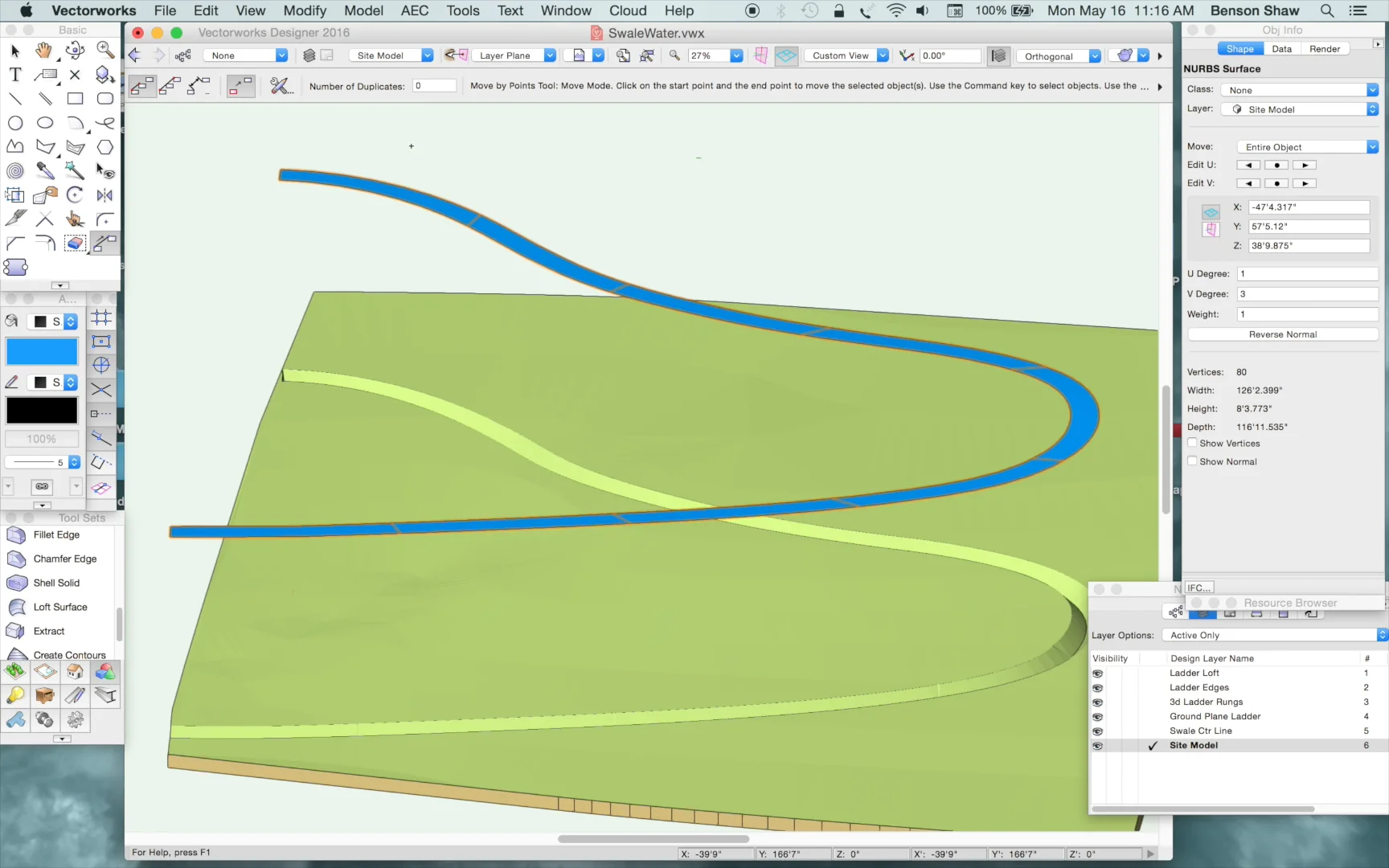 Add water to swale in Vectorworks site model on Vimeo