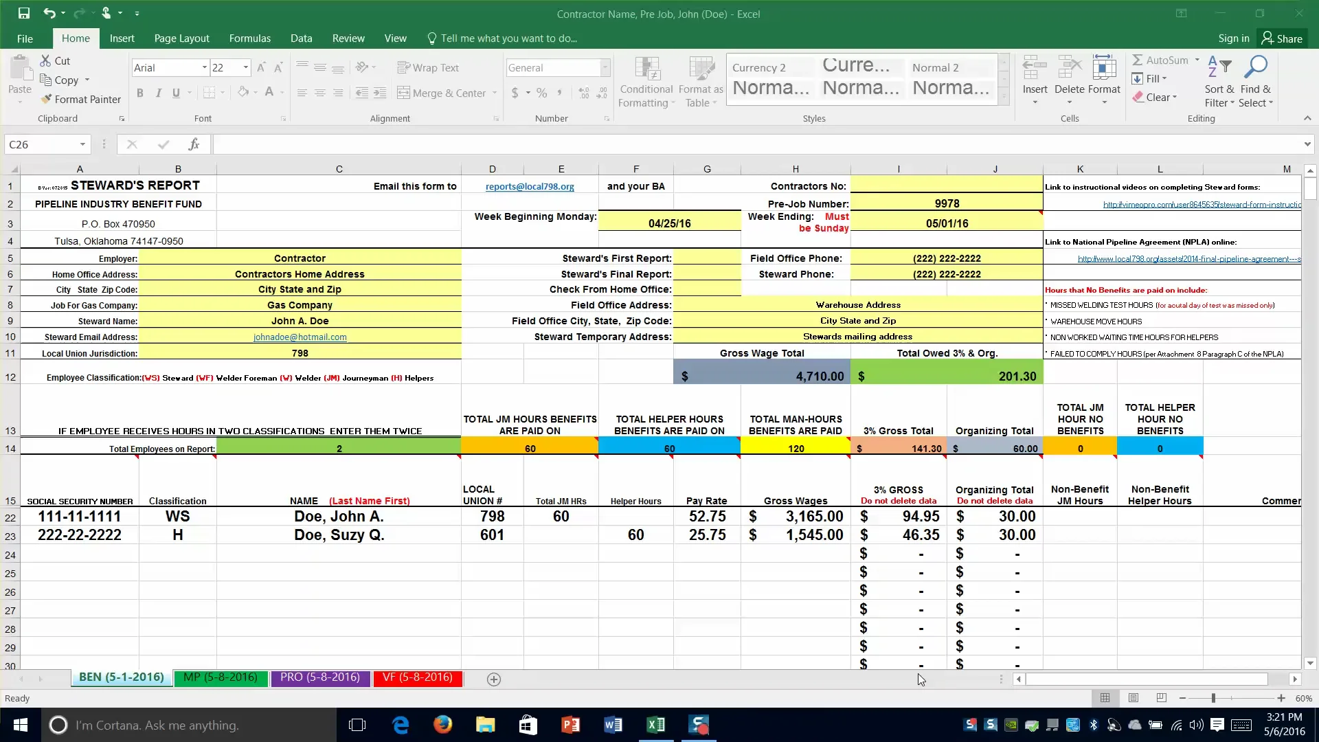 Steward Form Instructions - Manpower Report a on Vimeo